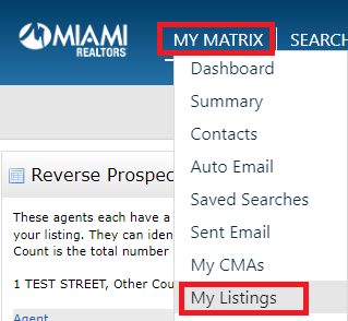 My Listings: Reverse Prospecting – Miami Realtors® Help Center