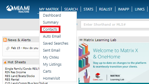 How To Export Your Contacts In Matrix – Miami Realtors® Help Center